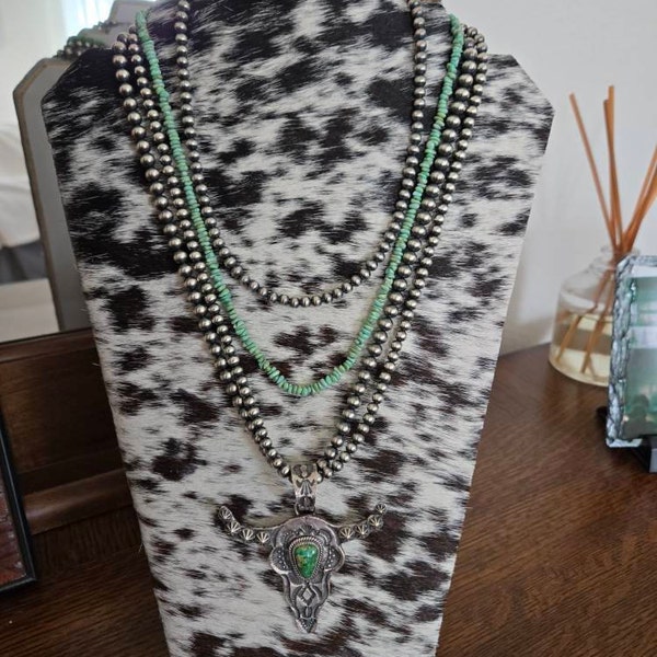 Cowhide Necklace Display: Ranch Style Jewelry Organizer, Western Decor ...