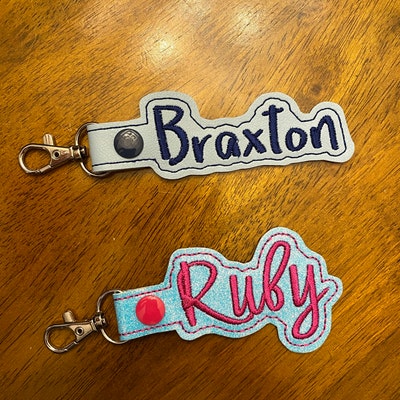 Kids Keychain, Personalized Keychain, Personalized Bag Tag, Kids Bag ...