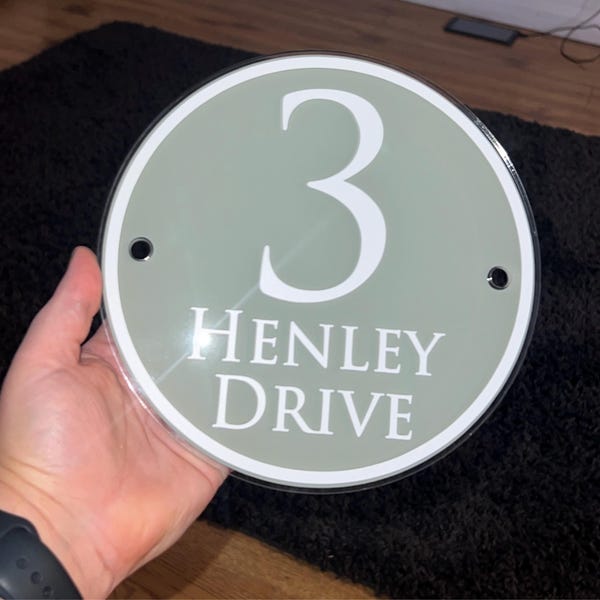 Traditional House Number Signs & Address Plaques in Sage Green - Etsy UK