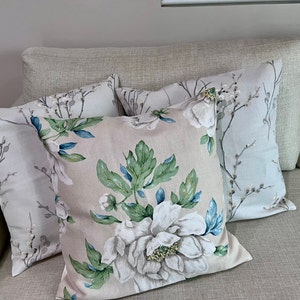 One Handmade Cushion Laura Ashley Hydrangea Pink Fabric, Flowers ...