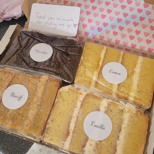 Letterbox Cake Slices SPECIAL FLAVOURS Birthday Cake 4 Cake Slices ...