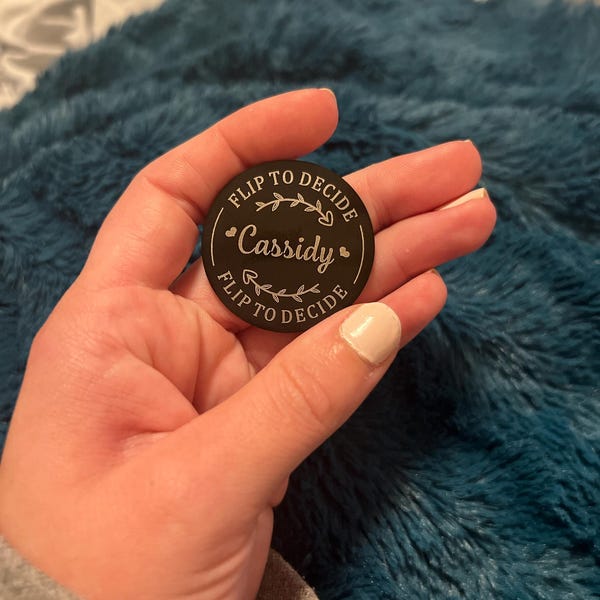 Personalized Couple Decision Coin - Mom and Dad Flip Coin - Who's Turn ...