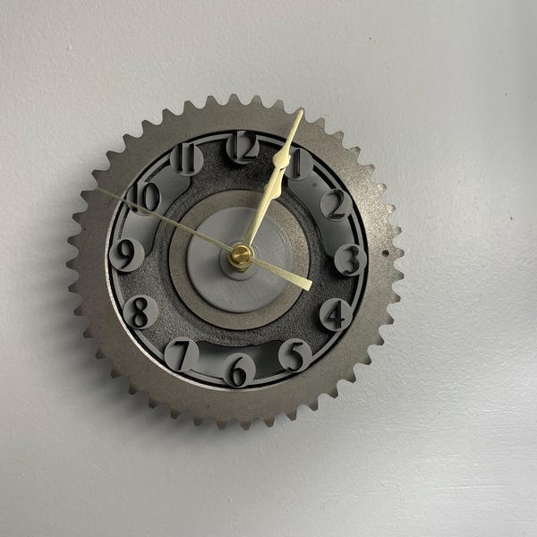 Ford 351 Timing Gear Clock: Stainless Steel Automotive Art, Mustang ...