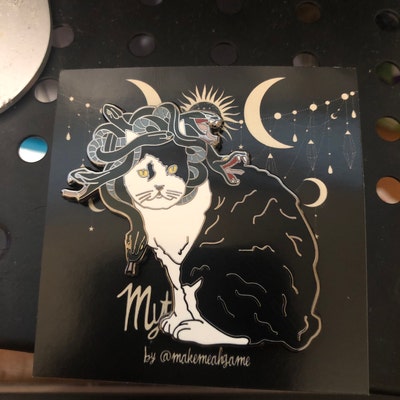 Meowdusa cat Medusa Mythology Hard Enamel Pin - Etsy