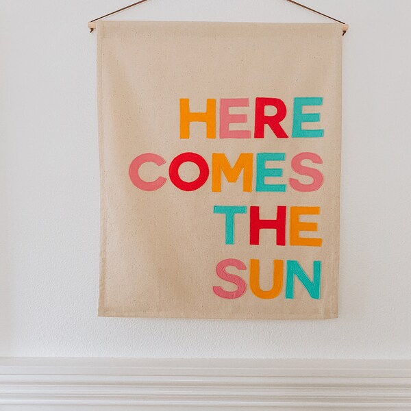 Single Letter Mini Banner, Wall Hanging, in Your Choice of Fabric or ...