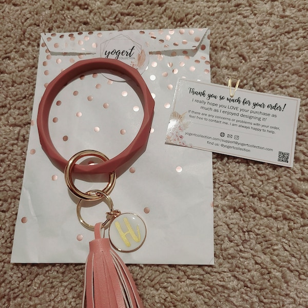 Rhombus Personalized Wristlet Keychain | Tassel Key Chain | Key Ring ...