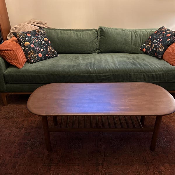 Mid-century Modern Solid Wood Coffee Table: Sustainable Hardwood ...