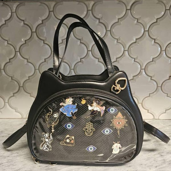 Crossbody Ita Bag, Pin Display Bag, Itabag, Window Bag, Pin Cross Body ...