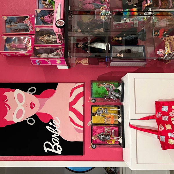 Barbie Girl Toss C12992 Hot Pink - Riley Blake Designs - Doll Logo Text ...