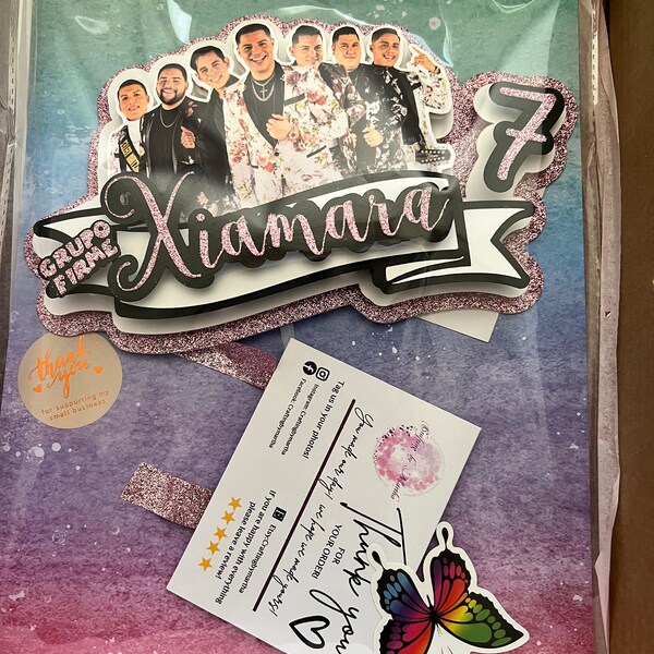 Grupo Firme Cake Topper, Eduin Caz, Rose Gold/bronze - Etsy