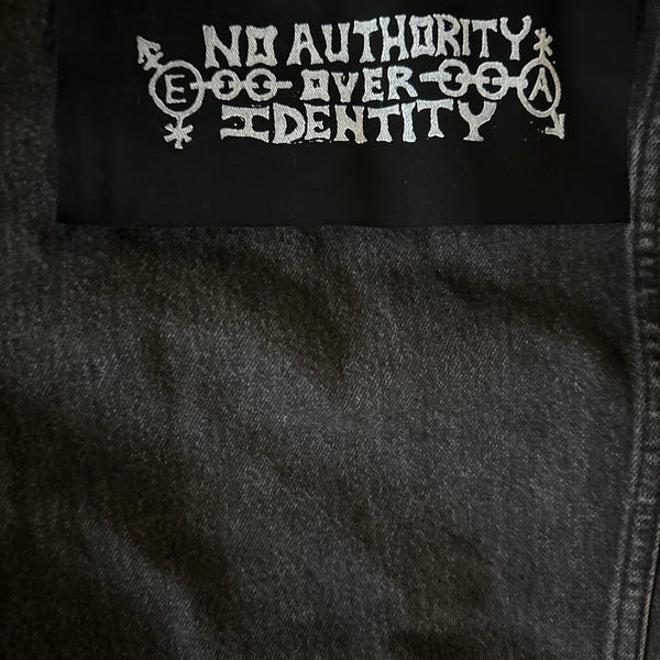No Authority Over Identity Banner Print Patch - Etsy
