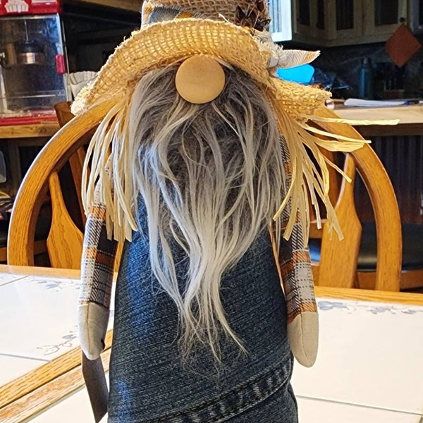 Pumpkin Farmer Gnome Scarecrow Gnome Handmade Gnome Hay Y’all! Fall ...