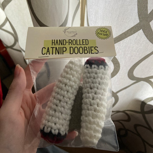 Crochet Catnip Doobie Toy, Novelty Cat Gag Gift - Etsy