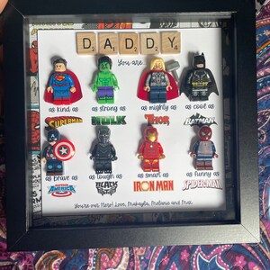 Father's Day Superhero Frame Superhero Father's Day - Etsy