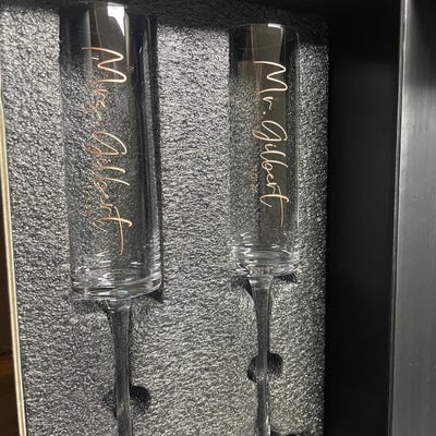 Lenox True Love Custom Toasting Flutes, Etched Champagne Glass, Gift ...