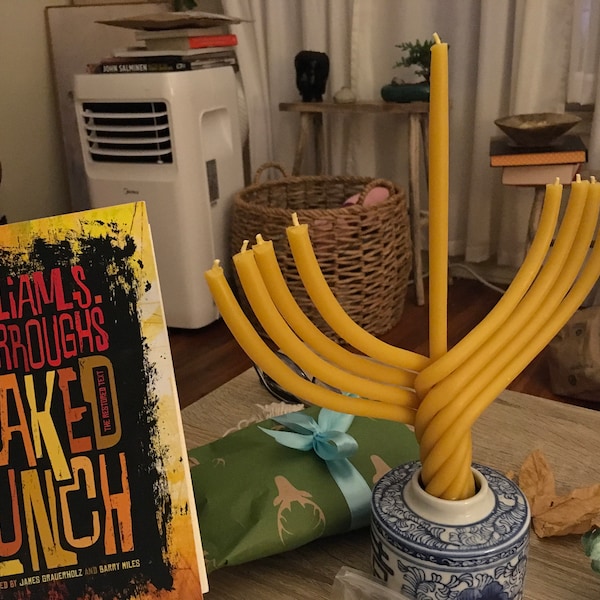 Beeswax Hanukkah Menorah Candle - Hanukkah Candles - Jewish Holiday ...