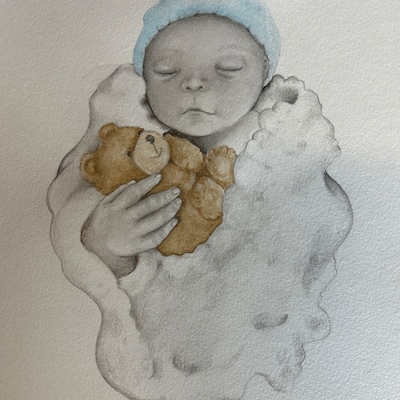 Custom Portrait, Miscarriage Pregnancy Baby Loss, Stillborn Gift Mom ...