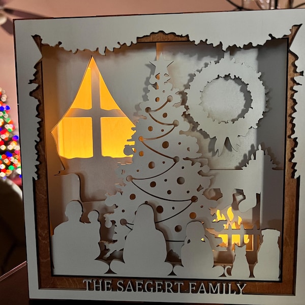 Shadow Box Frame Svg, Cnc or Laser Cut Template for 3mm (1/8") Mdf or ...