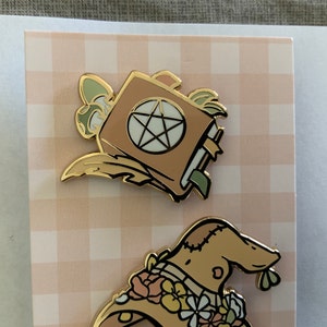 Stag Pin Bookish Gold Enamel Lapel Pins Deer Antlers Fantasy - Etsy