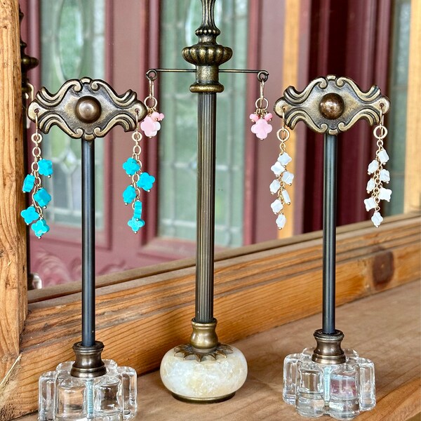 Antique Brass Revolving Earring Holder for 24 Pairs Earring Display ...
