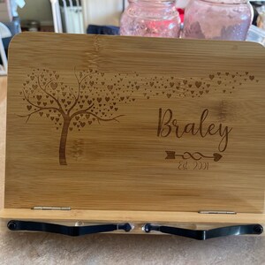 Personalized Cookbook Stand, Recipe Book Holder, Mother's Day Gift ...