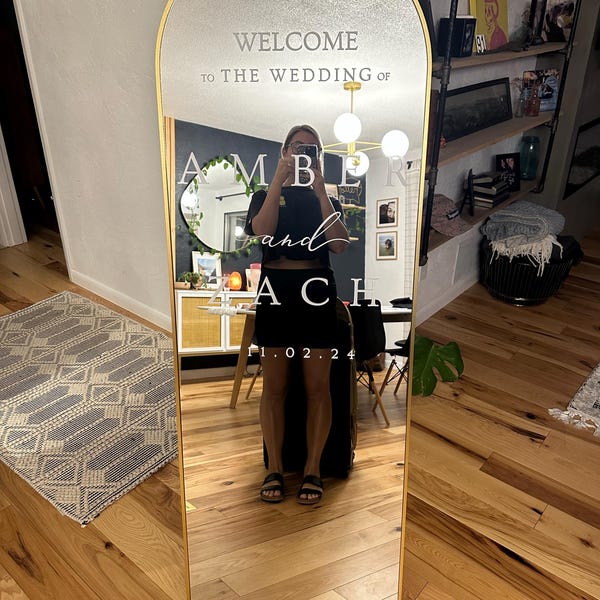 Welcome to Our Wedding Sign Customizable Names for Mirror, Acrylic, Etc ...