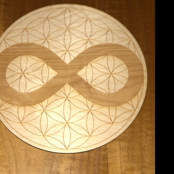 Infinity Flower of Life Crystal Grid - Infinity Crystal Grid - Altar ...