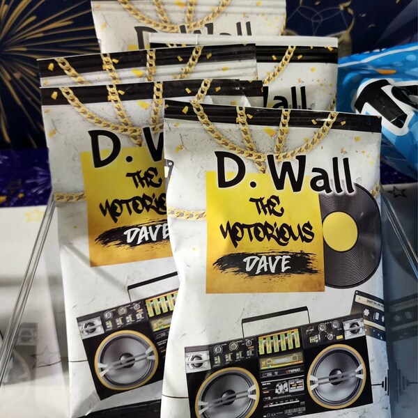 Hip Hop Birthday Chip Bag, Template Printable, Notorious Birthday Chip ...