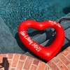 Customized or Personalized Heart Pool Float, Engagement Ring Float ...