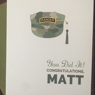 Military Graduation Card, Custom Card, for the Graduate, Army, Navy ...