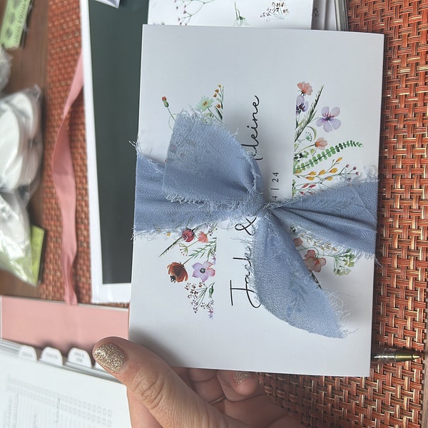 Wildflower Concertina Folding Style Wedding Invitations, Invite, Guest ...