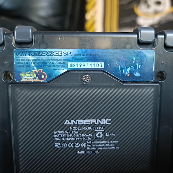 Gameboy Advance SP & Anbernic RG35XXSP Back Labels - Etsy