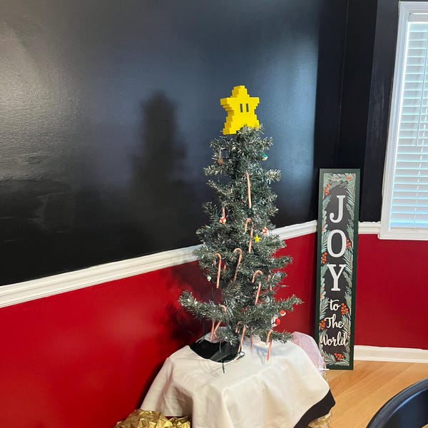 Super Mario Power Star Tree Topper - Etsy