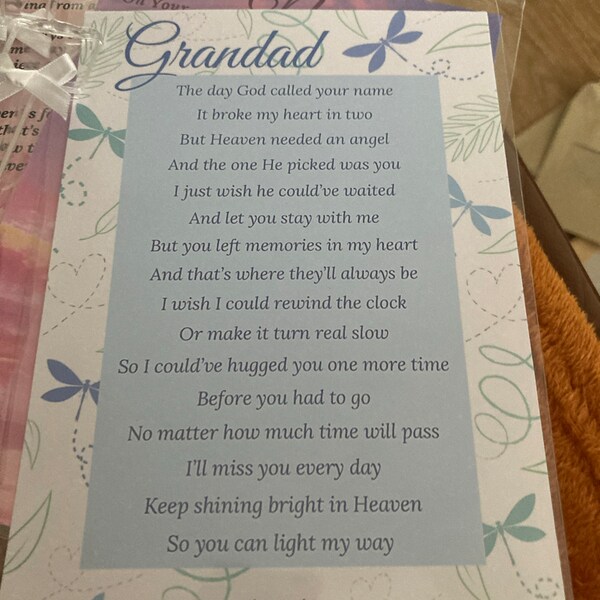 In Loving Memory of A Very Special Uncle Grave Card Funeral Tribute ...