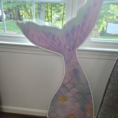 Mermaid Shell Backdrop PRINTABLE, Personalised Mermaid Backdrop ...