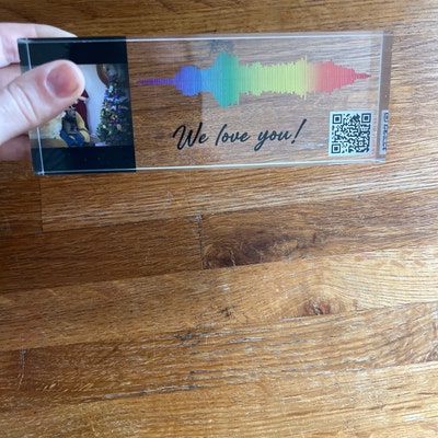 Soundwave Art QR Code Song Plaque CUSTOM Sound Wave With QR Code Dad ...