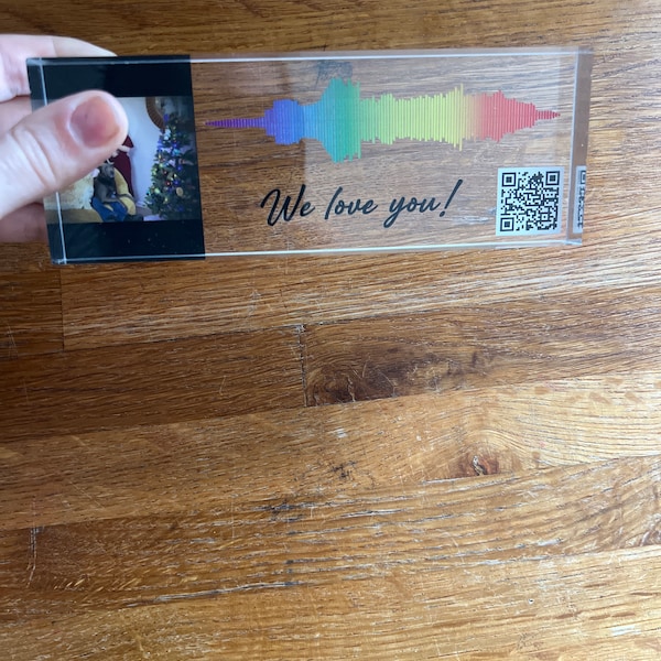 Soundwave Art QR Code | Song Plaque CUSTOM | Sound Wave With QR Code ...