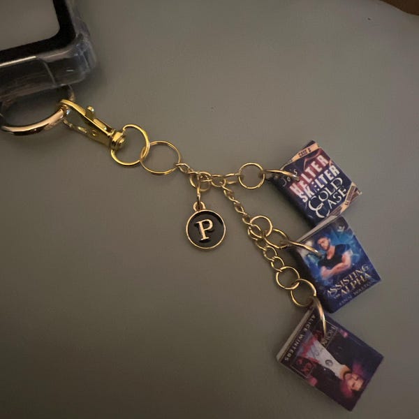 Mini Book Keychain | Unique Customizable Handmade Charm for Book Lovers ...