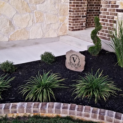 Personalized Monogram Name Rock Engraved Stone Personalized Garden Rock ...