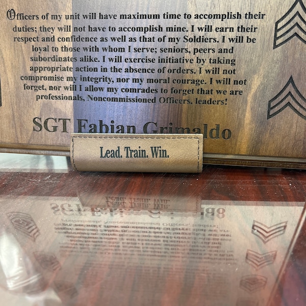 NCO Backbone of the Army Plaque Induction, Promotion, Soldier, Army ...