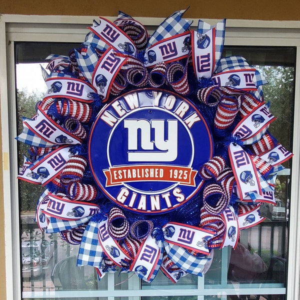 12" Diameter New York Giants Officially Licensed Pro Football Sign ...