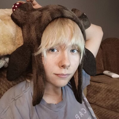 Handmade Turtle Shell Hat , Green Felt Nature Inspired Hat, Wearable ...