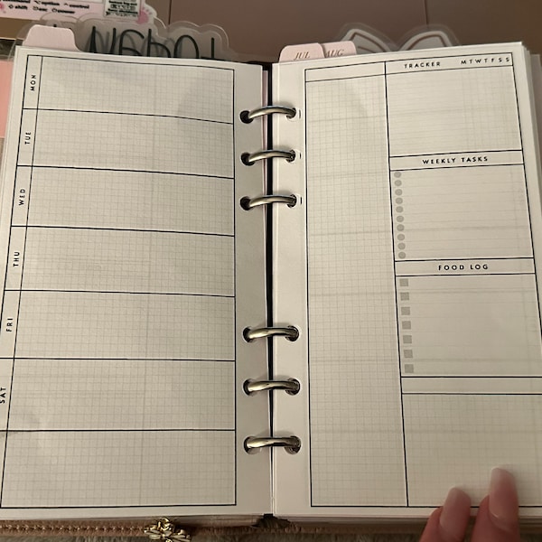 PP069 | Vertical Weekly Planner Printable - Personal Rings - Etsy
