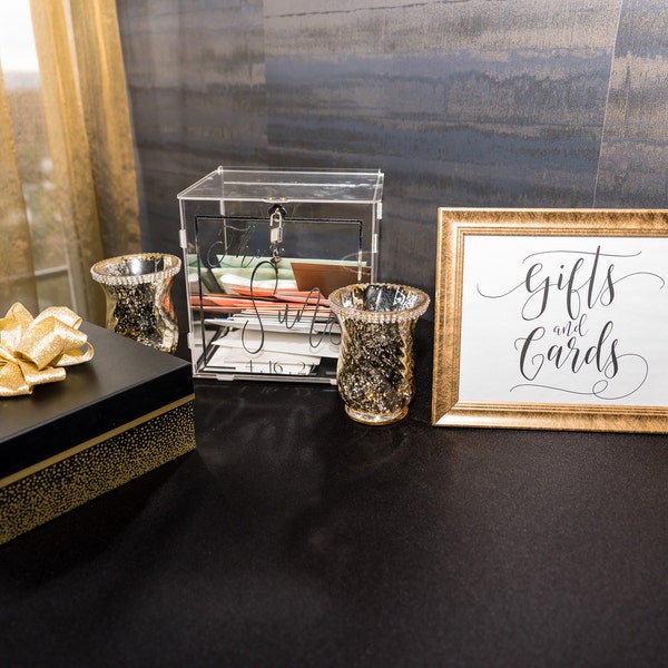 Personalized Acrylic Wedding Card Box I Wedding Card Box I Clear ...