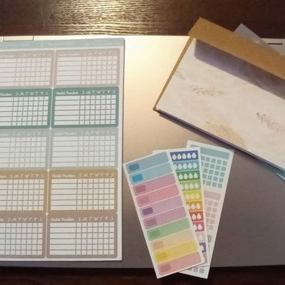 WEEKLY HABIT Tracker Table, Functional Label Planner Stickers for Erin ...