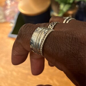 Set of 4 Silver Stack Rings - Etsy