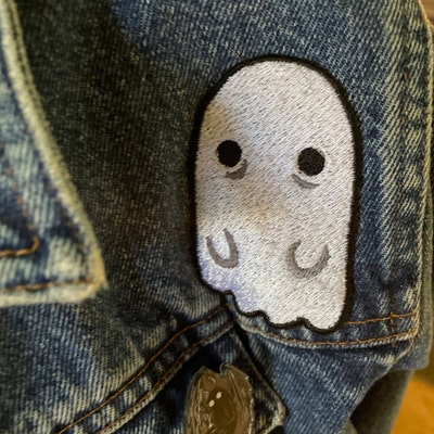 3 Embroidered Ghost Patch, Halloween Sew-on Patch - Etsy