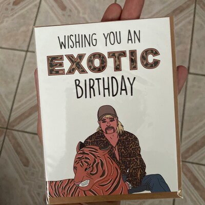 Joe Exotic Birthday Card Tiger King Birthday Card Carole - Etsy