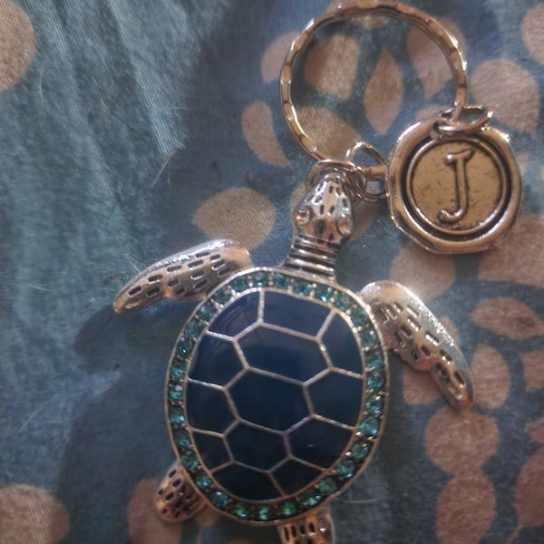 Sea Turtle Keychain Sea Turtle Lover Gift Hawaiian Lover Gift Blue Sea ...