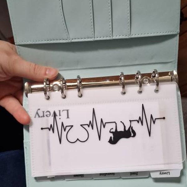 A6 White Divider Envelopes, Minimalist Tabbed Cash Wallets, Set of 5 ...